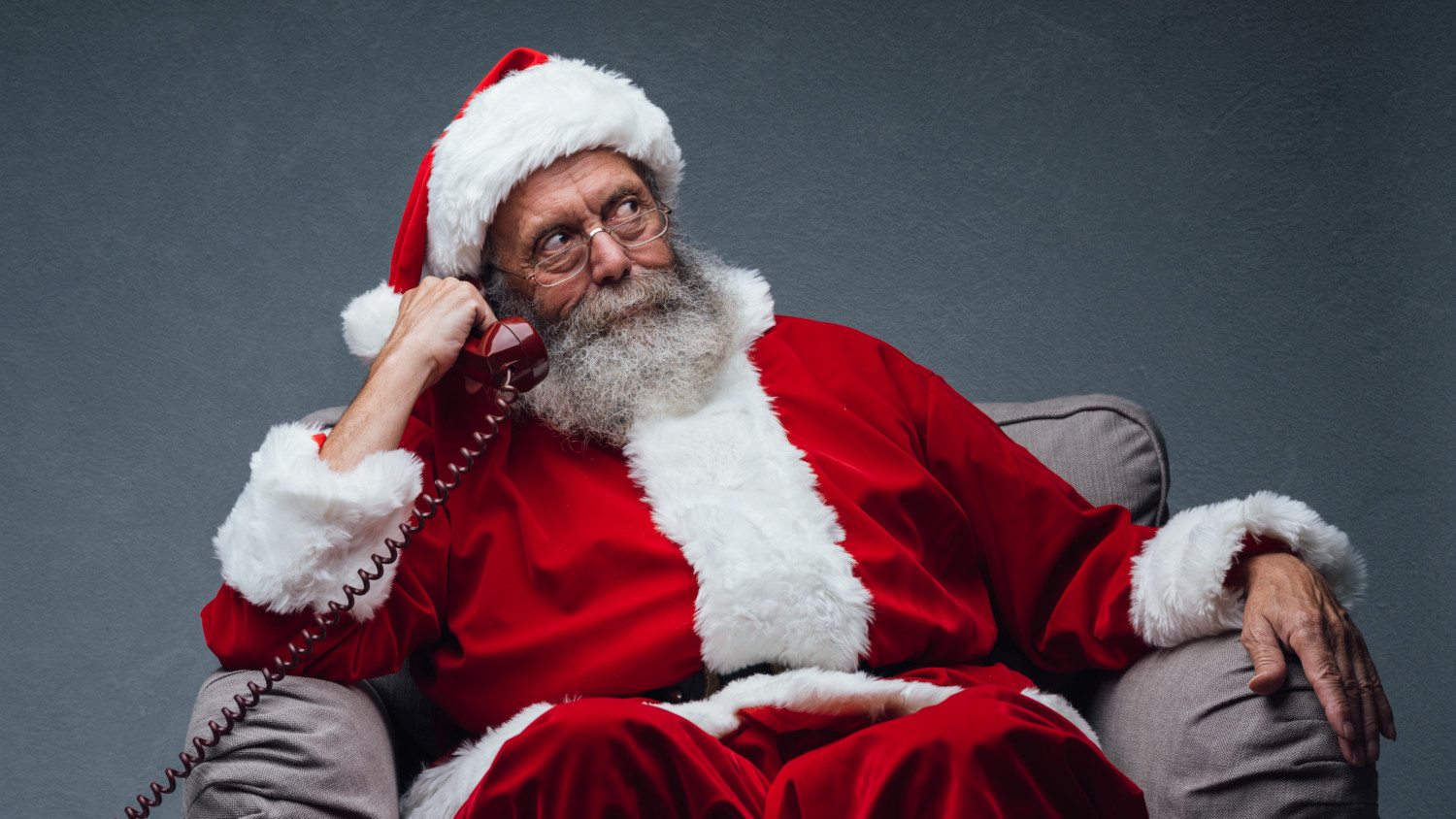 Santa on the phone store